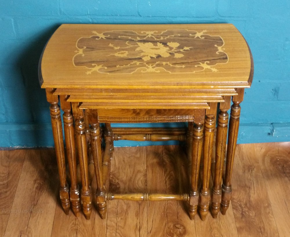 Antiques Atlas - Nest Of 4 Inlaid Tables