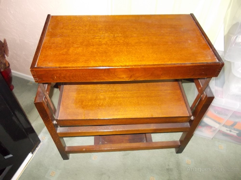Vintage Art Deco Besway Oak Folding Tea Trolley as924a080 - Antiques Atlas