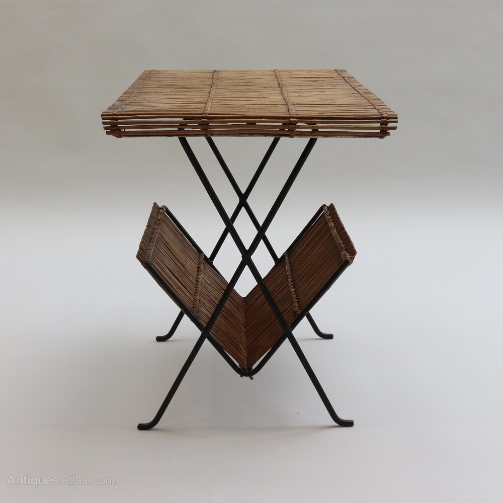 Antiques Atlas - 1950s Side Table Steel Rod And Reed With Magazine ...