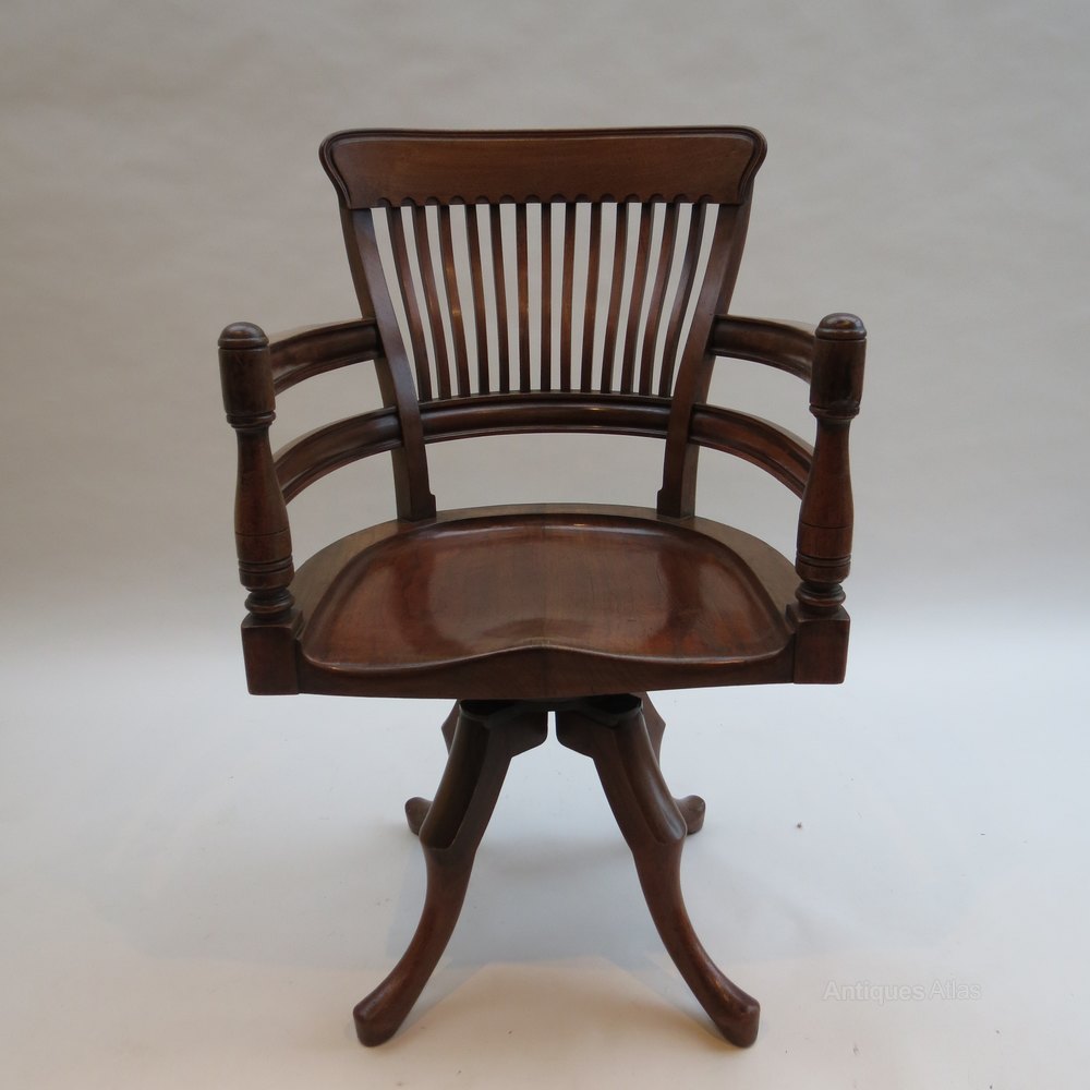 19th Century E W Godwin Swivel Office Chair Walnut - Antiques Atlas