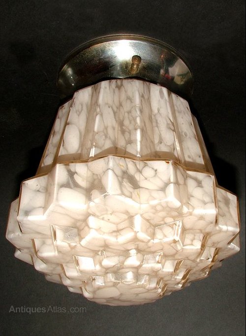Antiques Atlas - Art Deco Skyscraper Ceiling Light