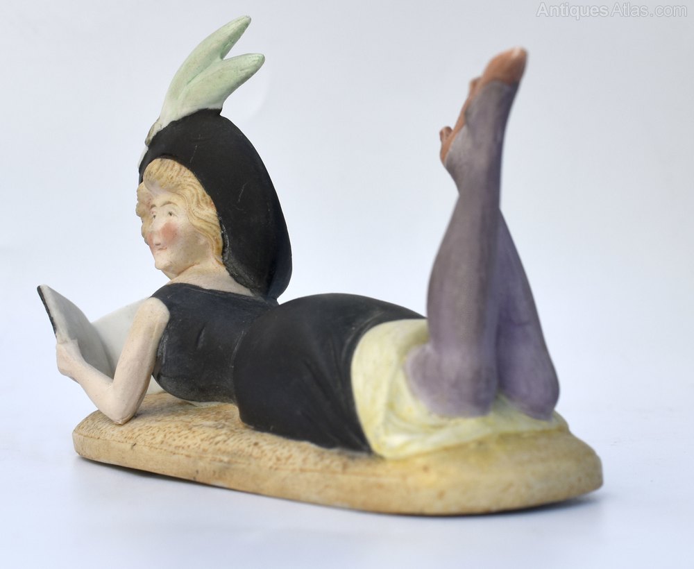 Antiques Atlas - Bisque Edwardian Bathing Belle, C1910