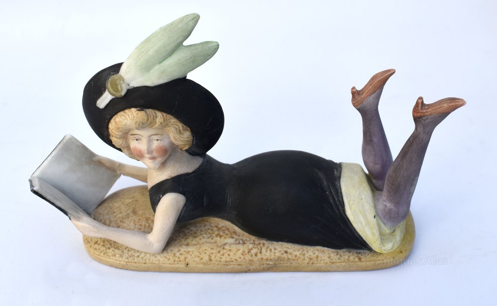 Antiques Atlas - Bisque Edwardian Bathing Belle, C1910