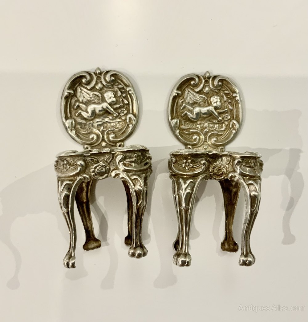 Antiques Atlas - Miniature Silver Table & Chairs