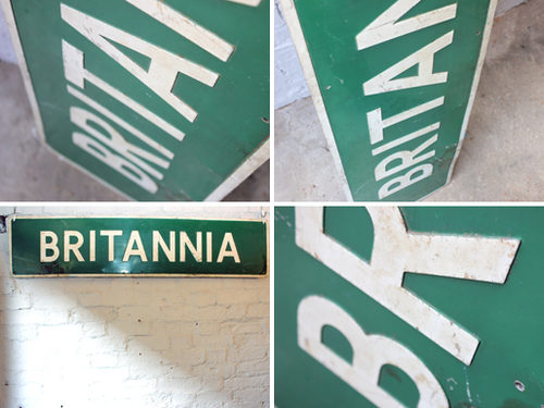 Antiques Atlas - A Large Mid 20thC Vintage Metal Sign 'Britannia' as155a593