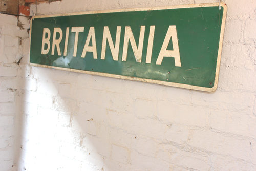 Antiques Atlas - A Large Mid 20thC Vintage Metal Sign 'Britannia' as155a593