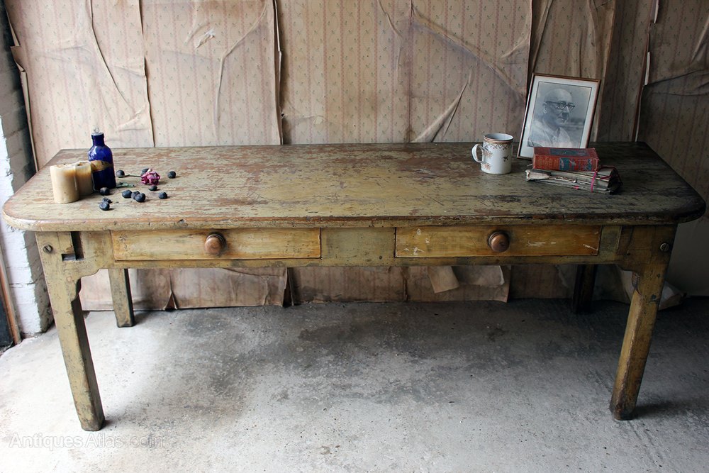 Painted Pine Dairy Table Ex Lowther Castle C.1840 - Antiques Atlas
