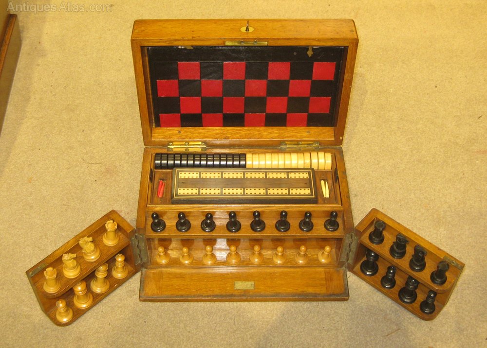 Antiques Atlas - A Splendid, Circa 1910, Oak Games Compendium