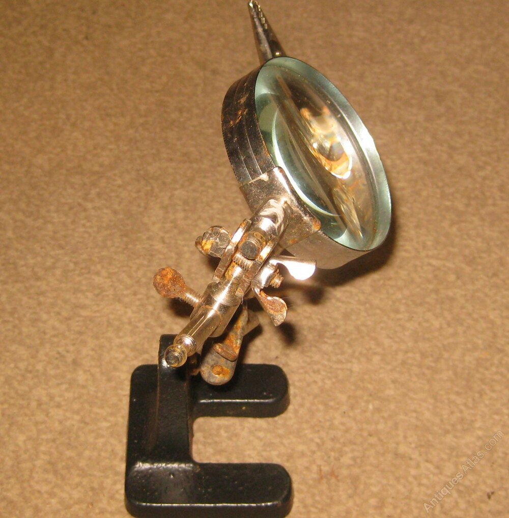 Antiques Atlas - Early Magnifying Glass On Fully Adjustable Stand