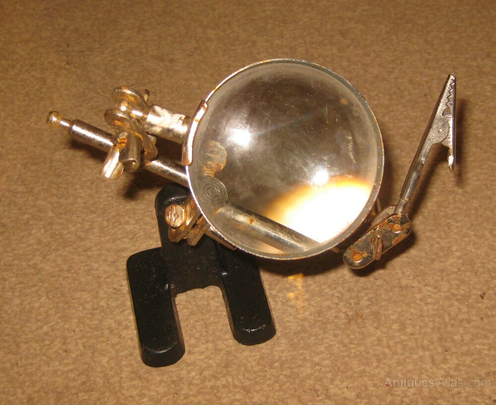 Antiques Atlas - Early Magnifying Glass On Fully Adjustable Stand
