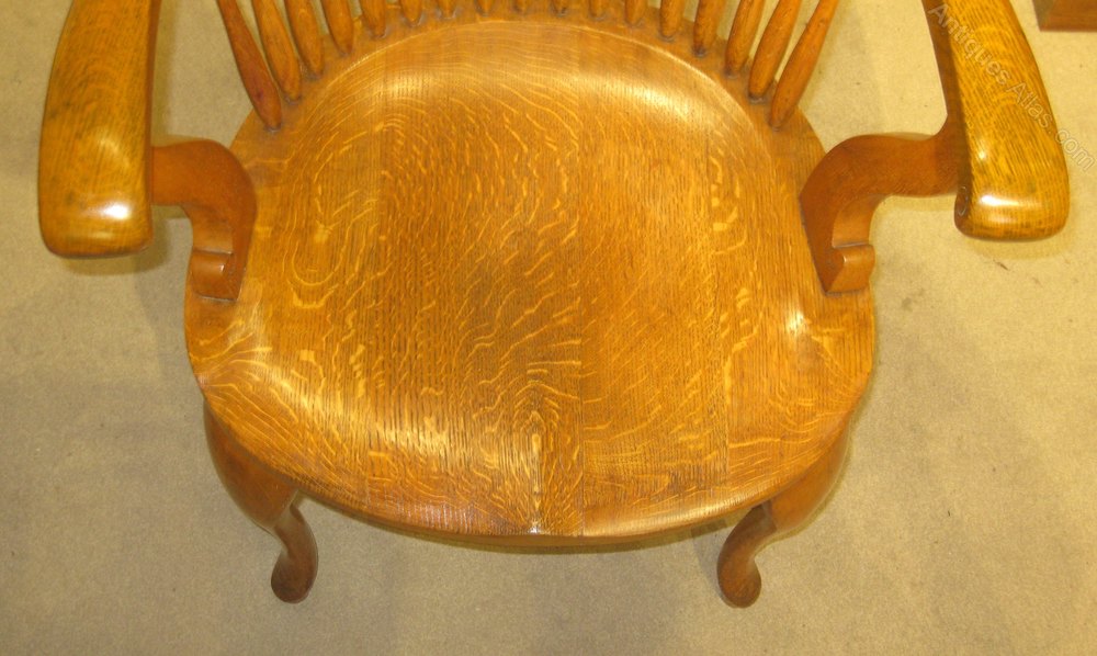 Edwardian Golden And Solid Oak Desk Chairs. - Antiques Atlas Edwardian Golden And Solid Oak Desk Chairs. - Antiques Atlas
