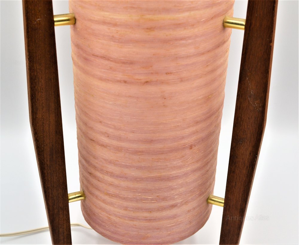 Antiques Atlas - 1960's Vintage Rocket Lamp Teak & Spun Fiberglass