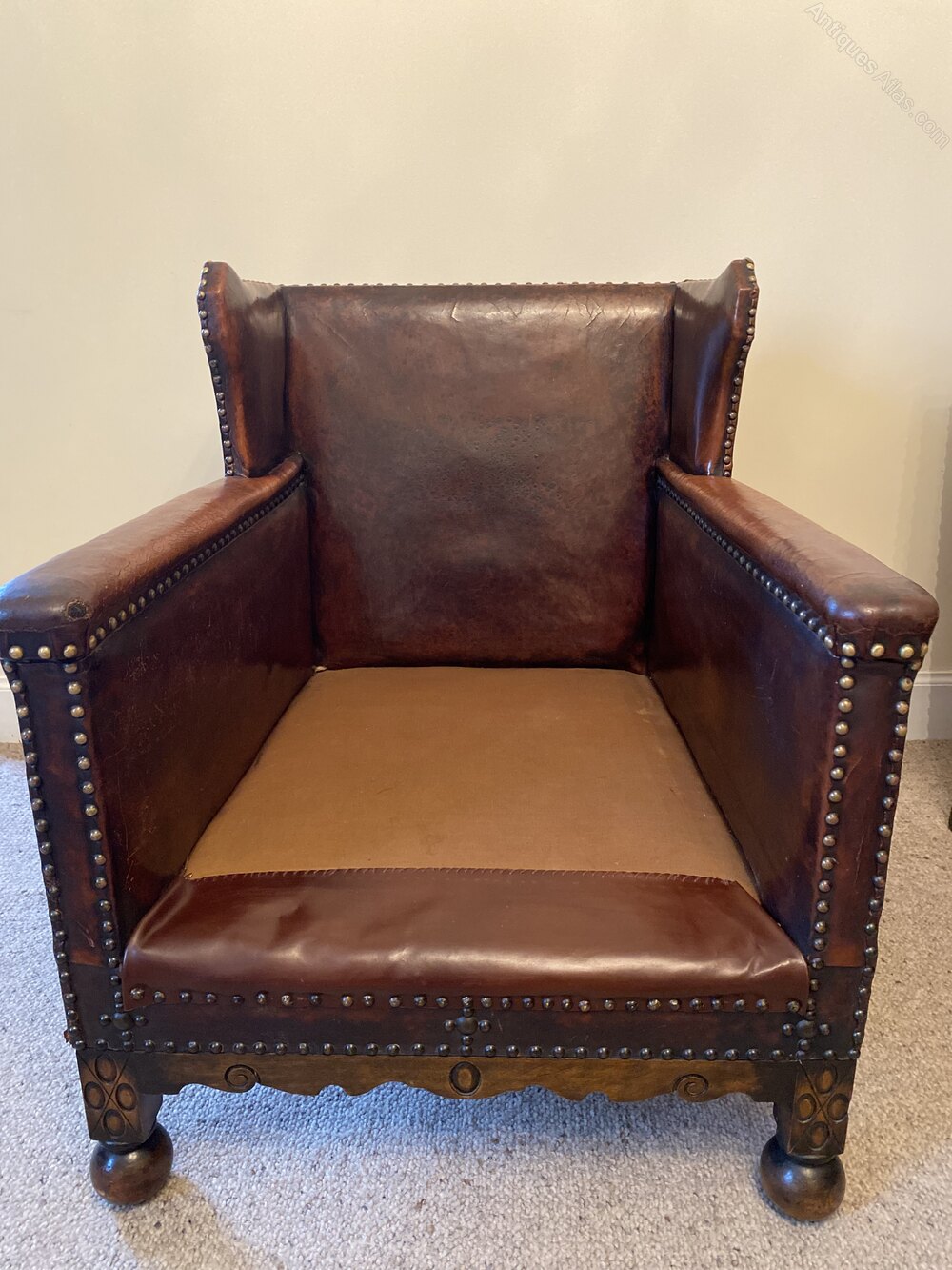 Pair Of Antique Original Hide Cottage Arm Chairs. as1042a037 / Cc11 ...