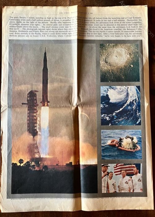 Antiques Atlas - 1969 Record Of The Apollo 8 Flight Round The Moon