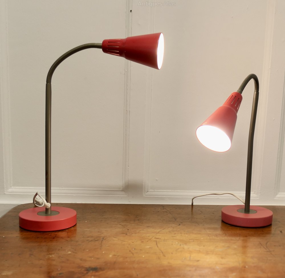 Antiques Atlas - A Pair Of Vintage Retro French Angle Desk Lamps