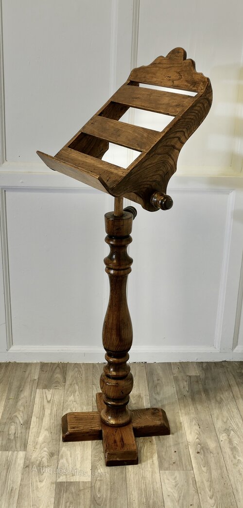 Arts And Crafts Elm Reading Stand, Menu Stand as284a11043 / ZX64 ...