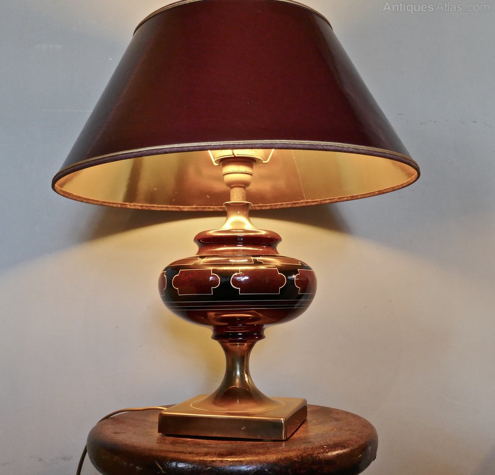 Antiques Atlas - Classical Grecian Look Art Deco Ceramic Table Lamp
