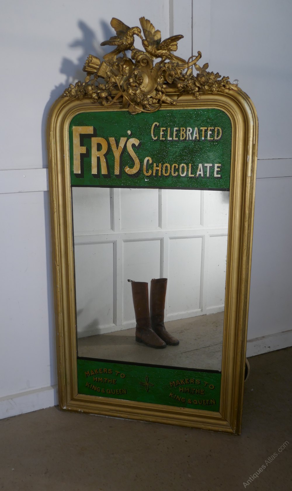 Antiques Atlas - Large Victorian Advertising Mirror Fry’s Chocolate