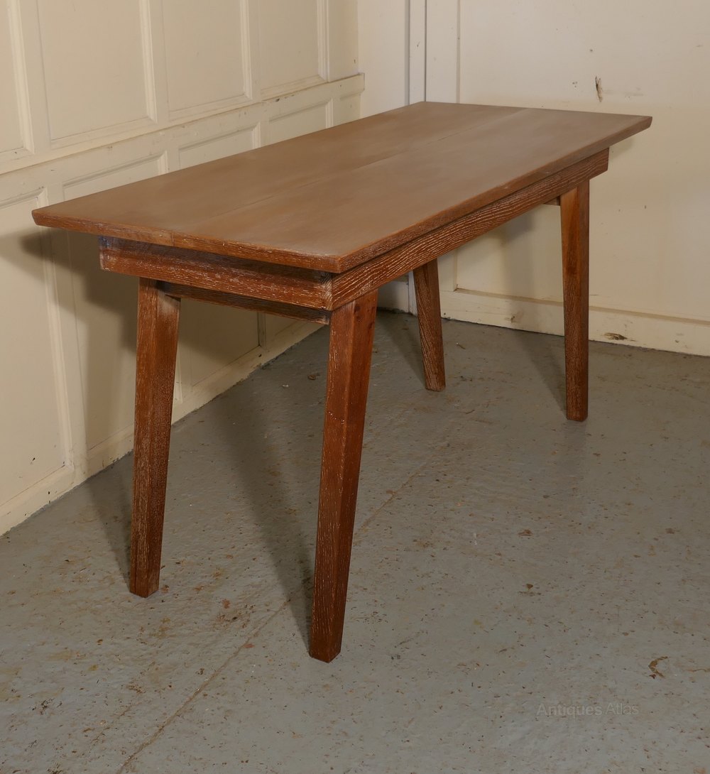 Antiques Atlas - Limed Oak Extending Dining Table And 6 Chairs