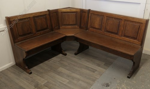 Oak Panelled Pub Corner Settle Or Kitchen Bench as284a9066 / JK238 ...