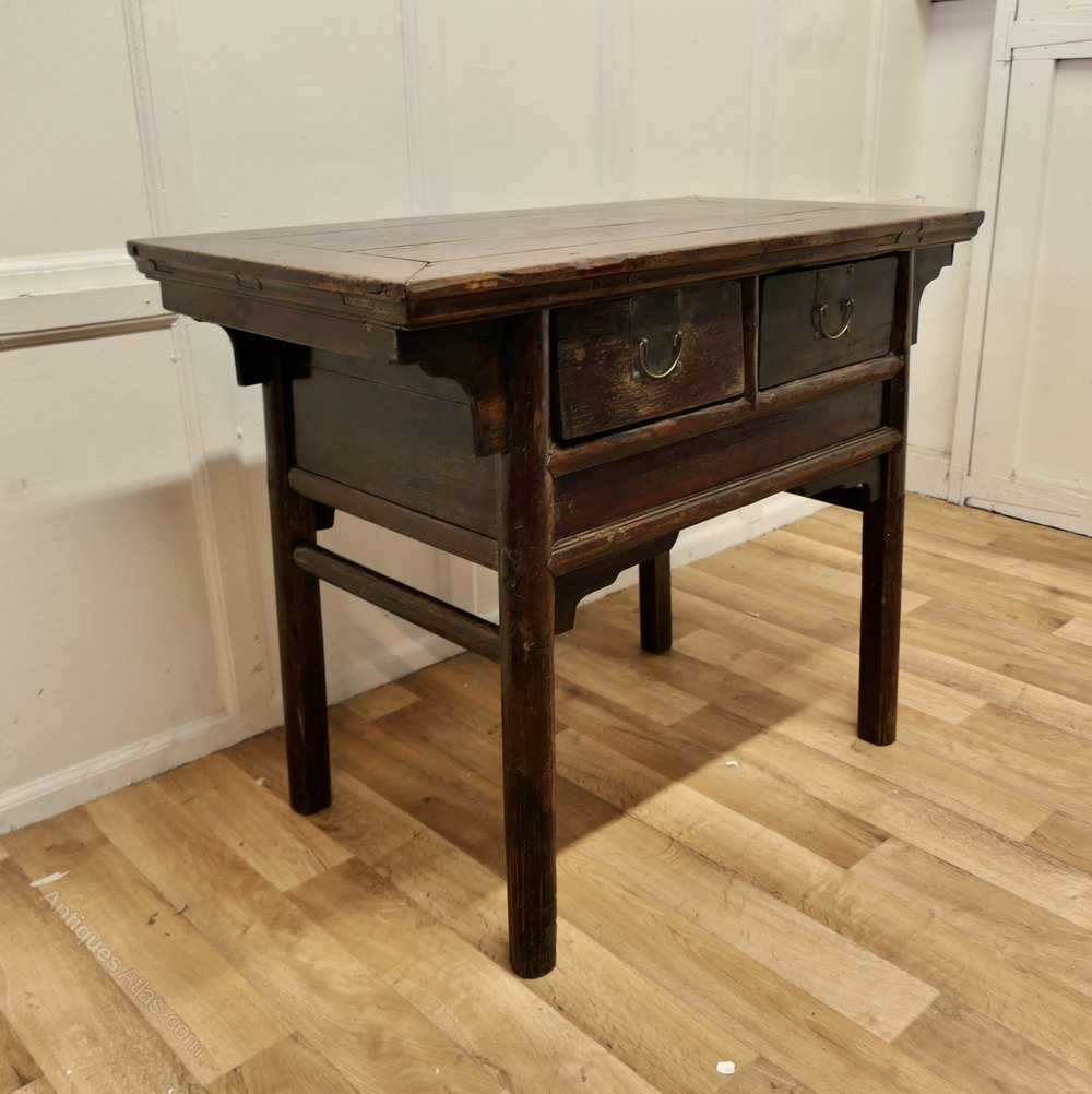Oriental Deep Side Table Or Work Table - Antiques Atlas