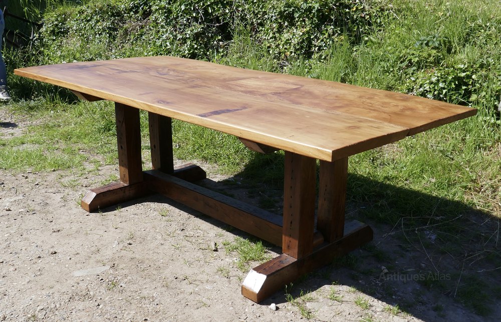 Reclaimed Elm Rustic English Barn Table - Antiques Atlas