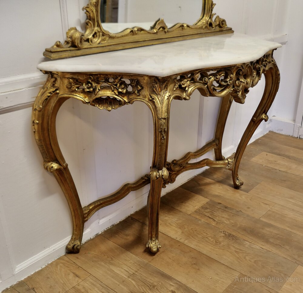 Rococo Giltwood Console Table And Mirror Set as284a12401 / CS23 ...