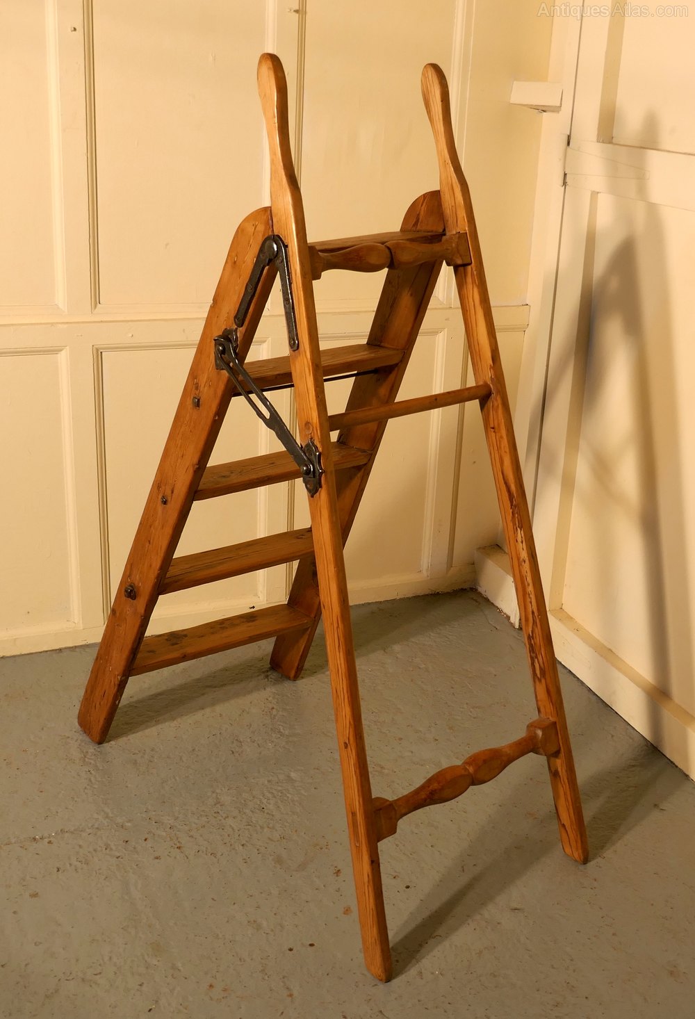 Tall Victorian Multi Use Shop Step Ladder as284a4596 / FN137 - Antiques ...