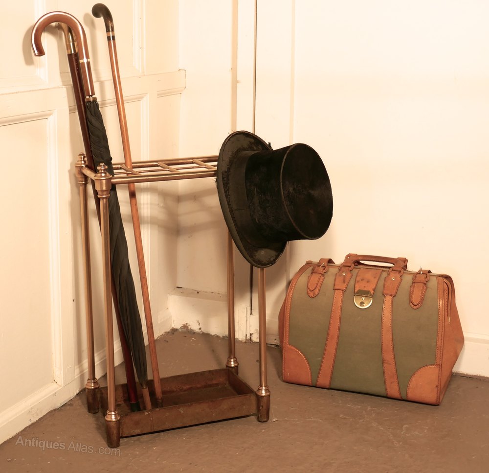 Victorian Brass And Cast Iron Walking Stick Stand - Antiques Atlas