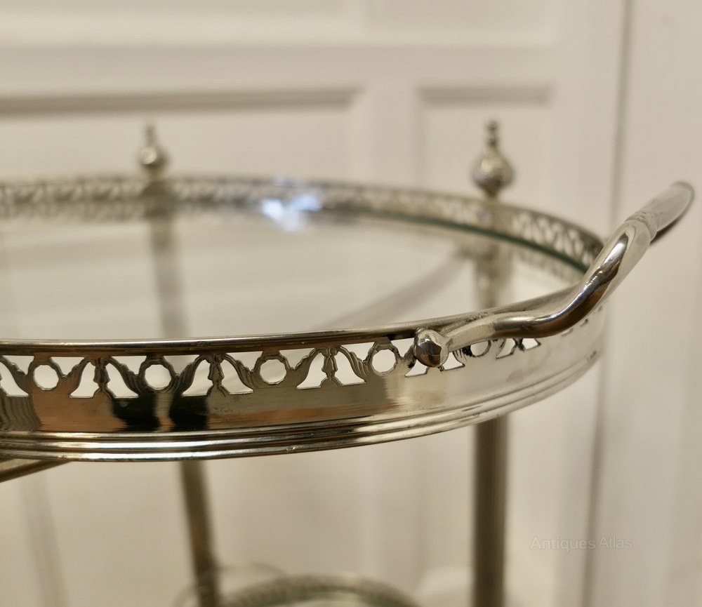 Antiques Atlas - Vintage Art Deco Silver Drinks Trolley With Tray