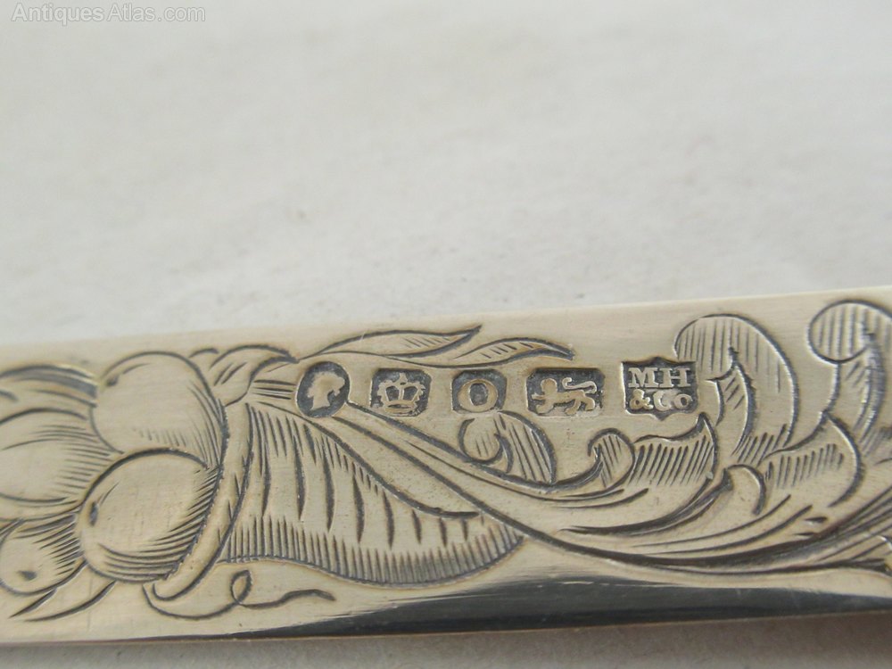 Antiques Atlas - Mother Of Pearl & Silver Superb Fruit Knife Sheffield 1857