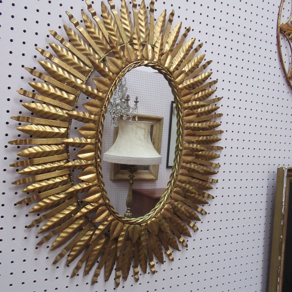 Antiques Atlas - Decorative Vintage Metal Starburst Mirror