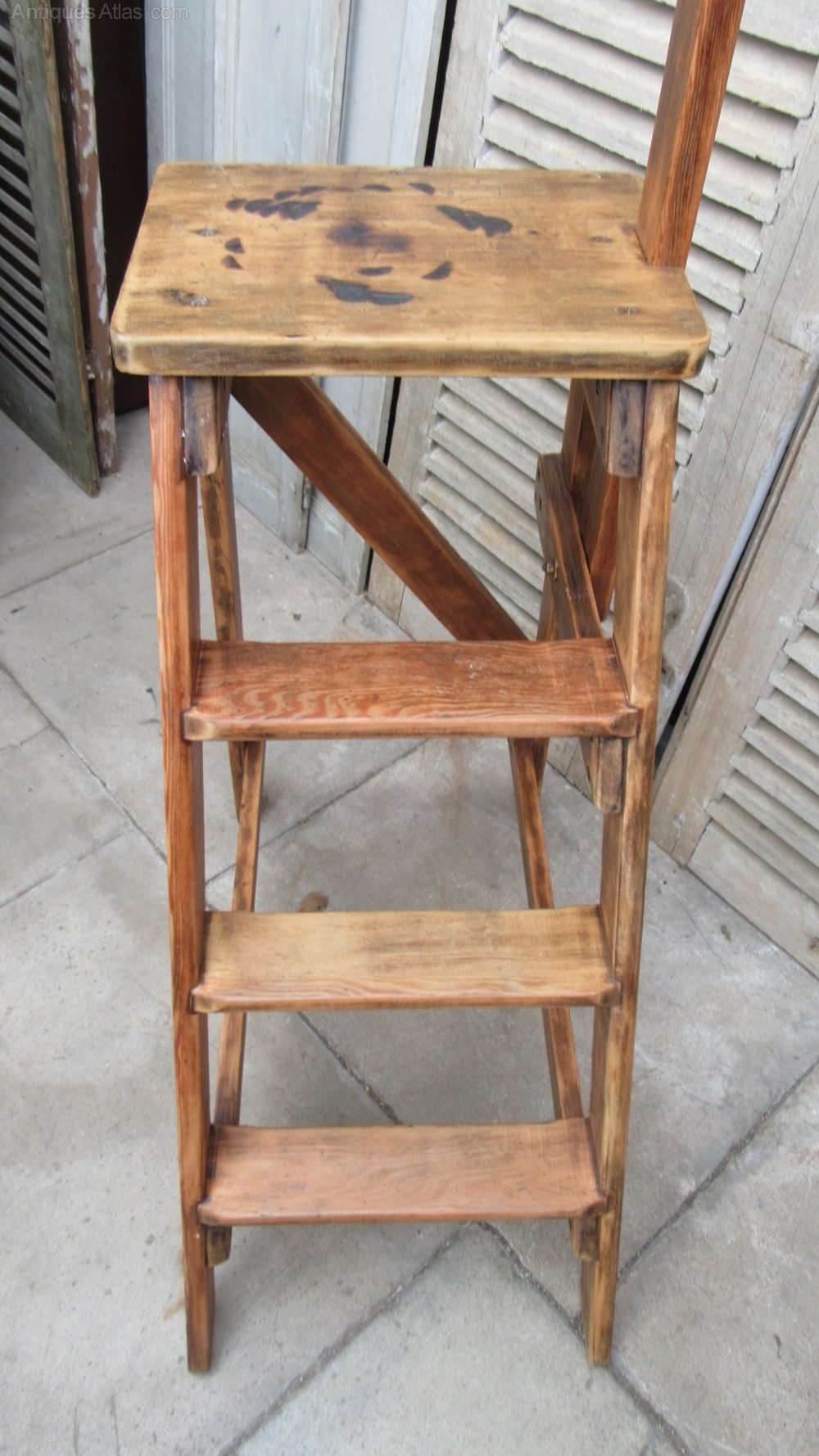 Set Of Vintage Slingsby Pine Library Steps - Antiques Atlas