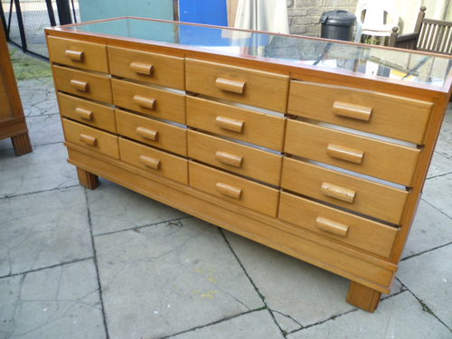 VINTAGE SHOP DISPLAY COUNTER /DRAWERS as126a786 / 570 - Antiques Atlas