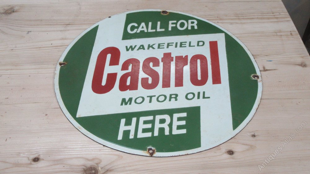 Antiques Atlas - Vintage Castrol Oil Advertising Enamel Sign as126a3824 ...