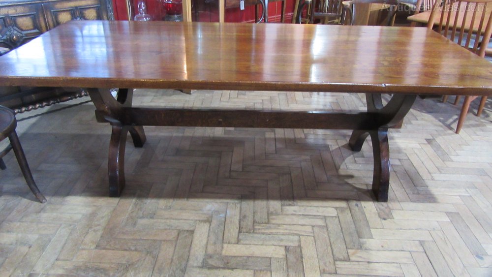 Antiques Atlas - Vintage Oak Refectory Dining Table as126a3951 / 3575