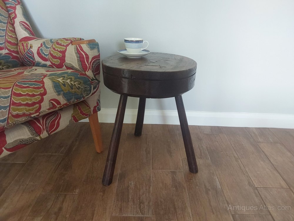 Georgian Cheese Stool Or Side Table. - Antiques Atlas
