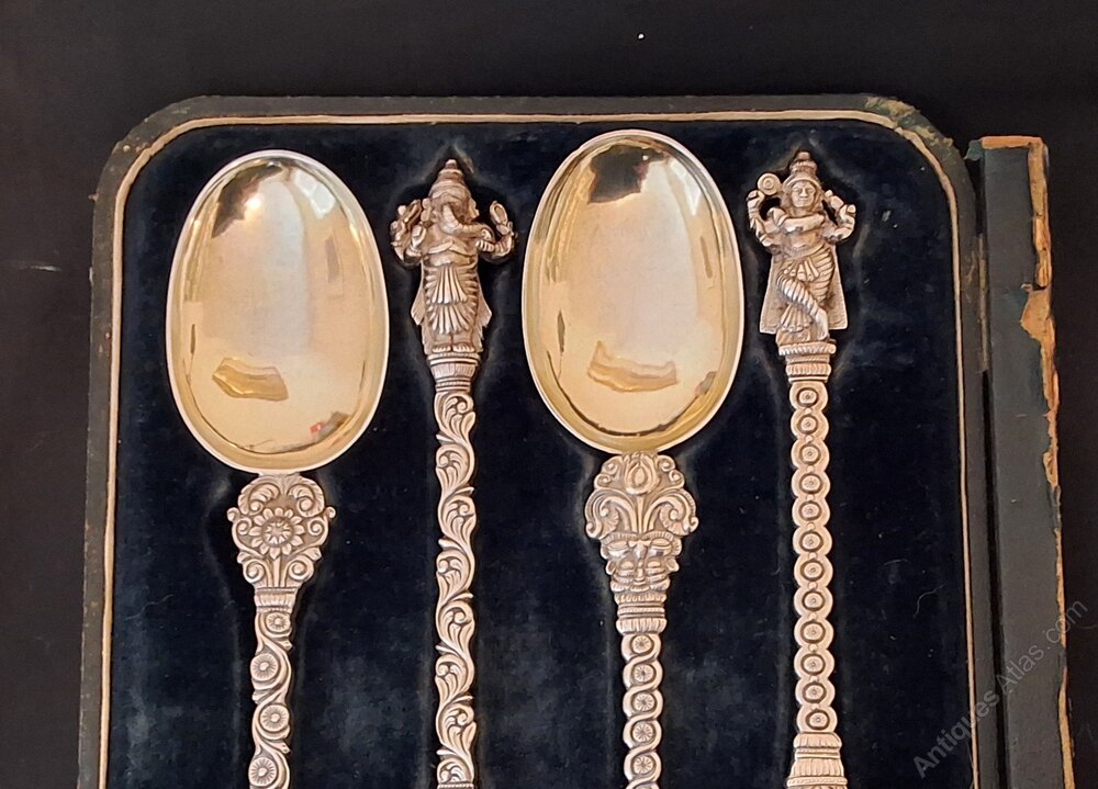 Antiques Atlas - 4 Quality Indian Silver Serving Spoons. as1007a928