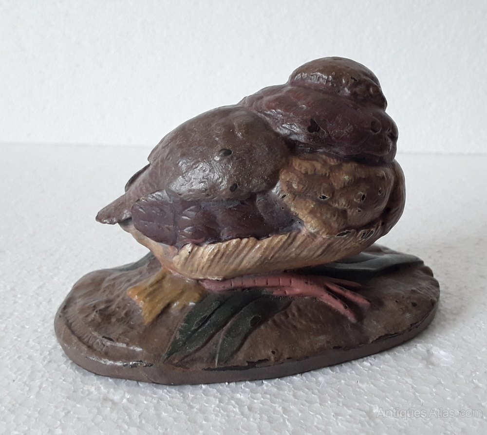 Antiques Atlas - Cold Painted Bronze Bird By L Villemonit.