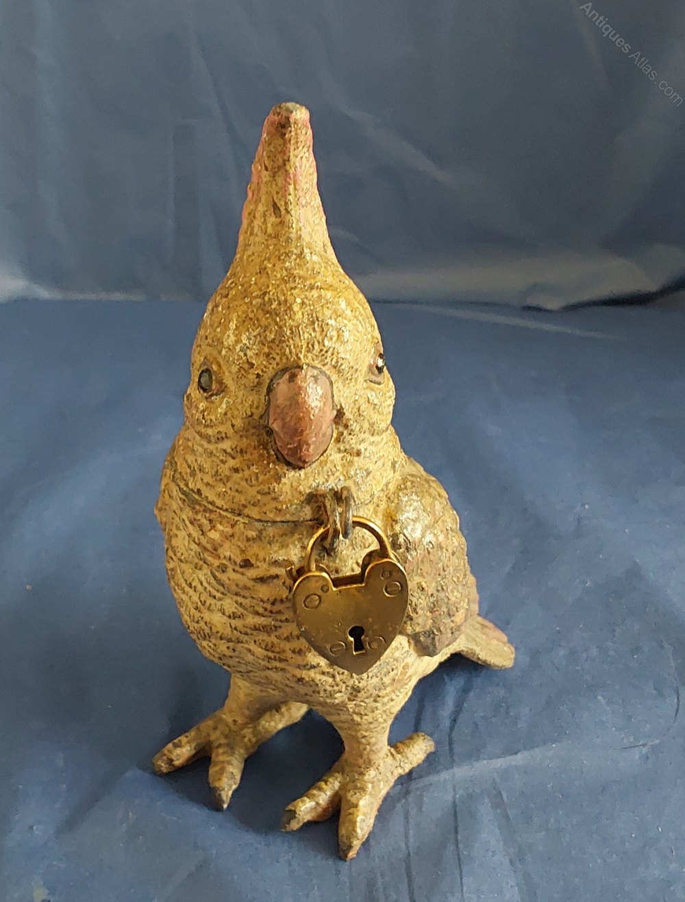 Antiques Atlas - Cold Painted Parrot Money Box. C1880.