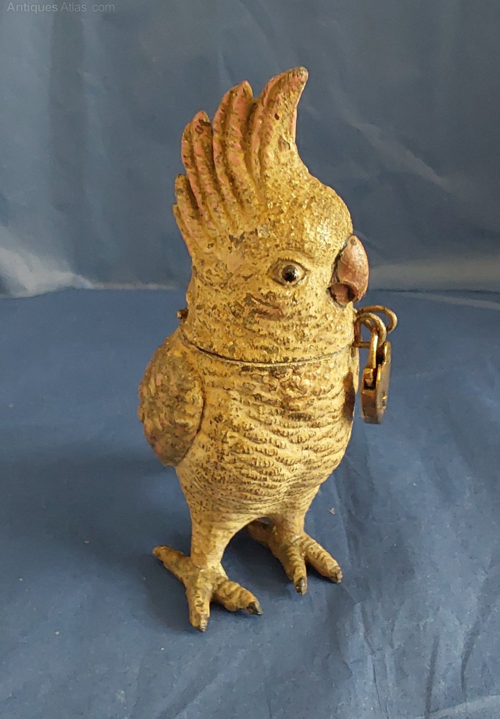 Antiques Atlas - Cold Painted Parrot Money Box. C1880.