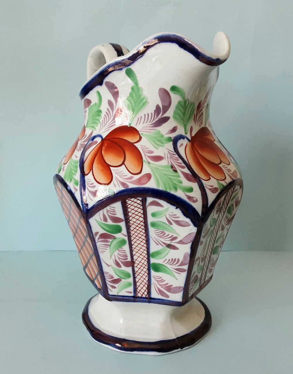 Antiques Atlas - Large Gaudy Welsh Jug.
