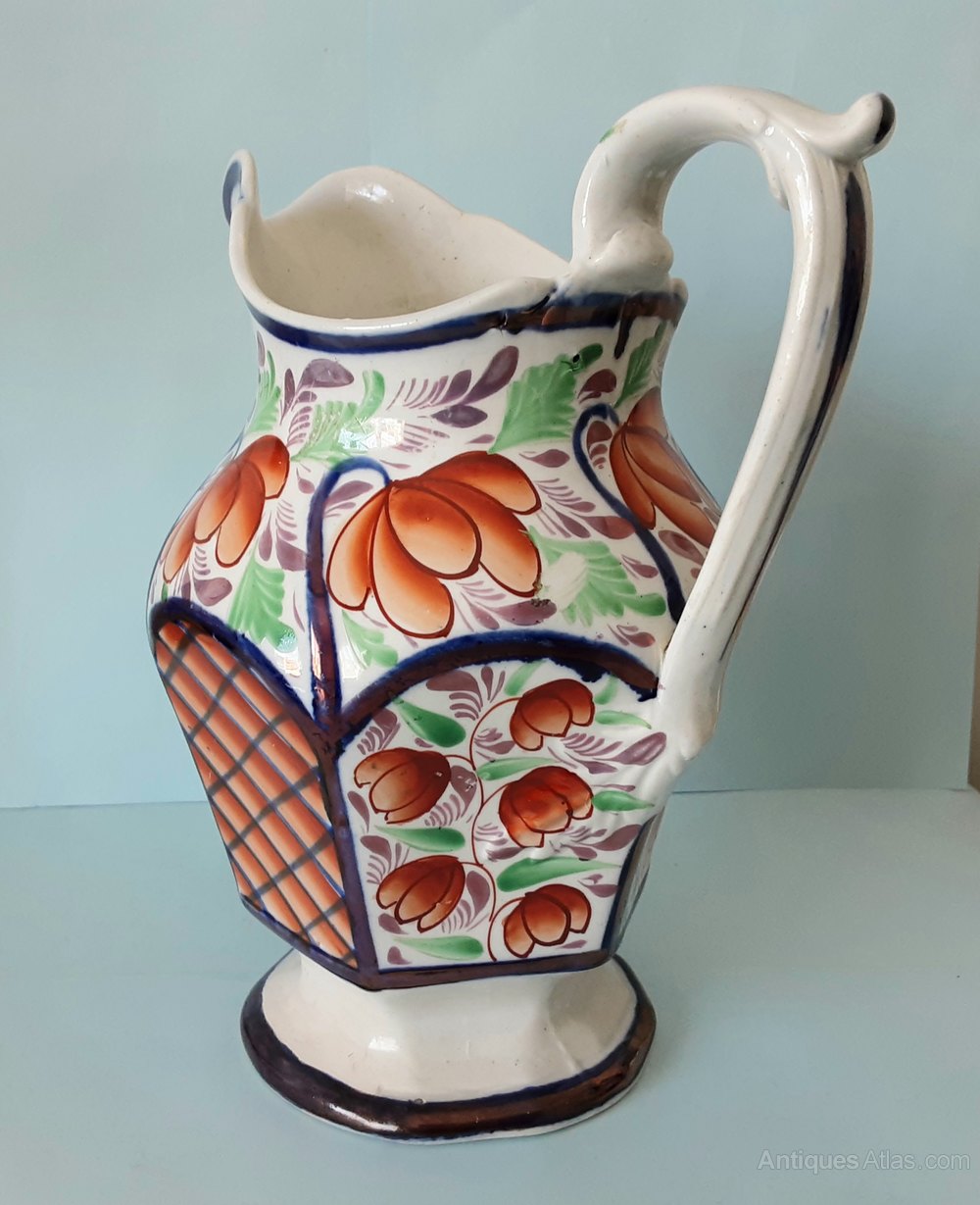 Antiques Atlas - Large Gaudy Welsh Jug.
