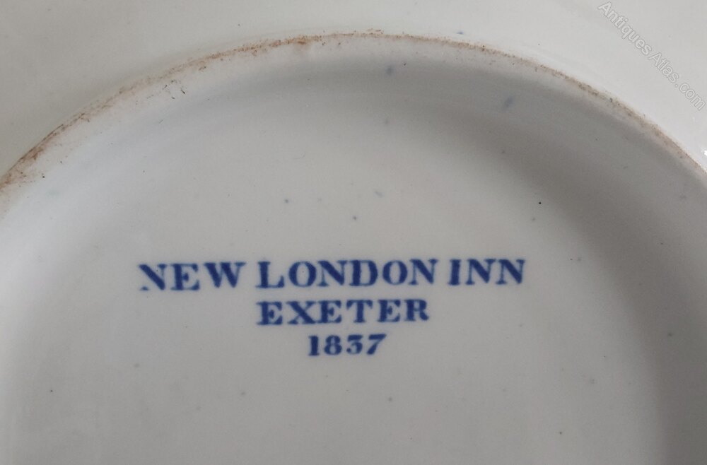 Antiques Atlas - New London Inn Exeter 1837 Plate. as1007a887