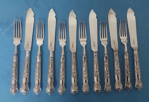 Antiques Atlas - Silver Fish Knives And Forks By CJ Vander & Co.