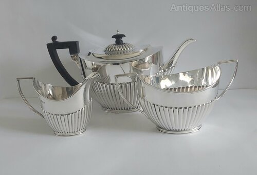 Antiques Atlas - Solid Silver Tea Set. Sheffield 1896.