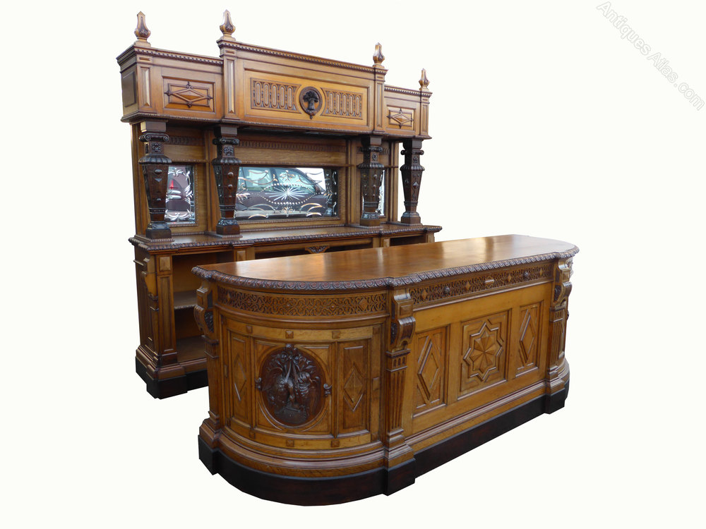 9ft Huntsmen's Front And Back Bar - Antiques Atlas