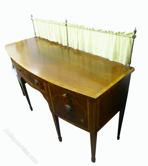 Edwardian Inlaid Sideboard With Gallery Back - Antiques Atlas