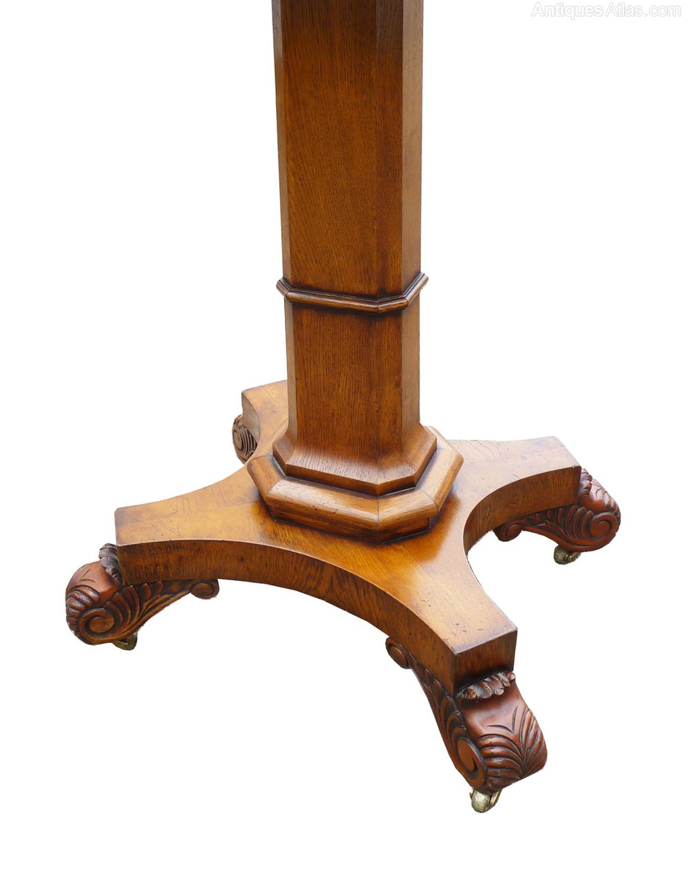 Victorian Pollard Oak And Inlaid Centre Table - Antiques Atlas