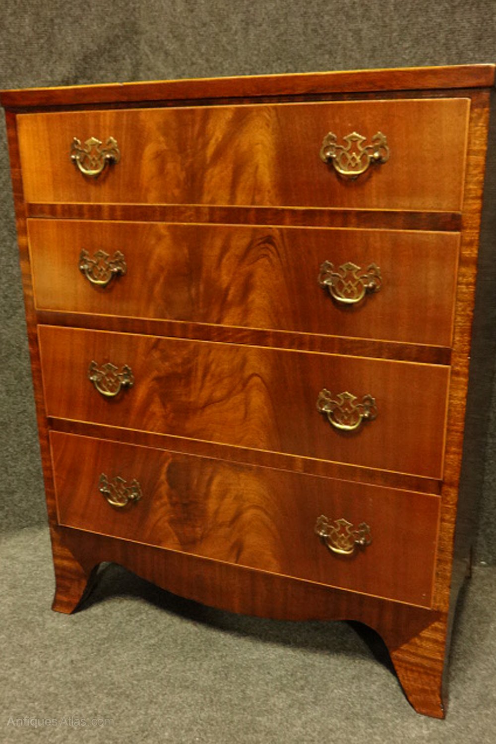Pretty Inlaid Edwardian Chest Of Drawers - Antiques Atlas